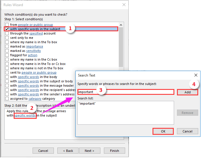 How to get an important email alert in Outlook?