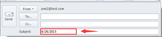 How to insert current date in email subject line in Outlook?