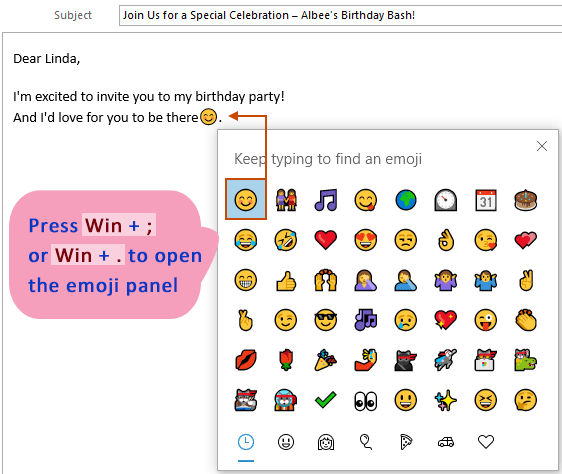 Insert smiley face (emojis) in Outlook emails: an easy guide