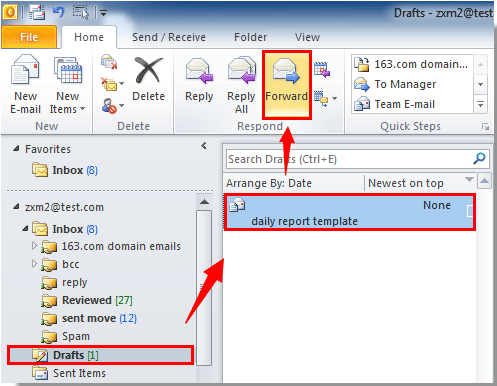 How to keep draft email after sending in Outlook?