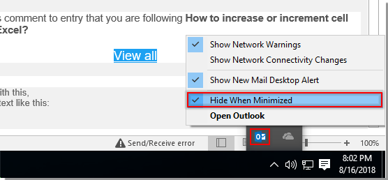 How to leave OUTLOOK.EXE always running in background when exit Outlook?