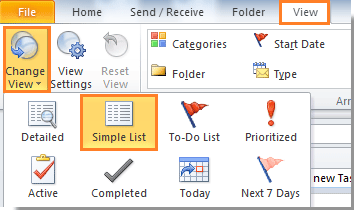 How to mark a task complete in Outlook?
