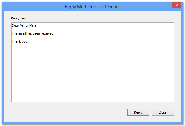 How to mass reply to multiple or all emails at once in Outlook?