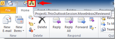 How to move email message to specified folder after reading in Outlook?