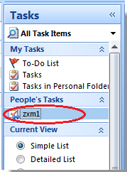 How to open others shared tasks folder in Outlook?