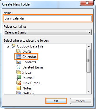 How to print a blank calendar (without an appointment) in Outlook?