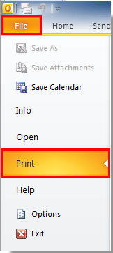 How to print email list in Outlook?