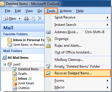 How to enable recover deleted items in outlook 2016 - erchi