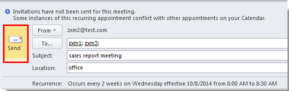 How to create recurring meeting in every other week in Outlook?