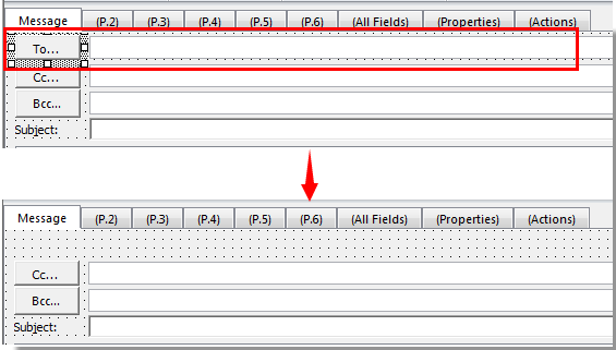How to remove To field in Message window in Outlook?