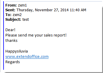 How to remove blue line when replying or forwarding email in Outlook?