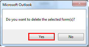How to remove or delete created custom form in Outlook?