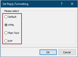 How to always reply messages in a fixed format automatically in Outlook?