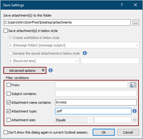 How to save all attachments from multiple emails to folder in Outlook?