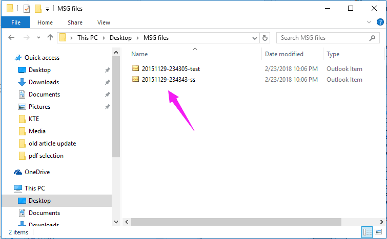 How to save multiple selected emails as MSG files in bulk in Outlook?