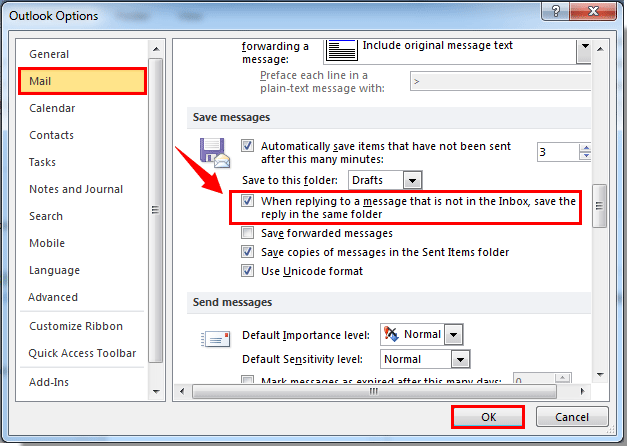 How To Save Replies With Original Message In Same Outlook Folder 