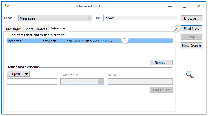 How To Search Email By Date Range between Two Dates In Outlook 