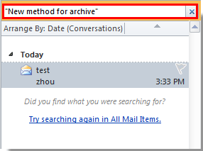 How to search entire specific phrase in Outlook?