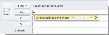 How to send email to undisclosed recipients in Outlook?