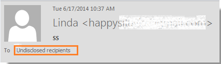 How to send email to undisclosed recipients in Outlook?