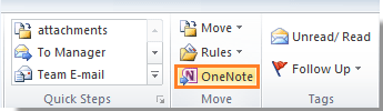 How to send emails from Outlook to OneNote?