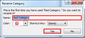 How to set quick click category or flag in Outlook?