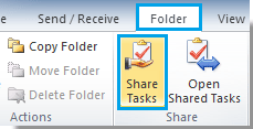 How to share tasks with others in Outlook?