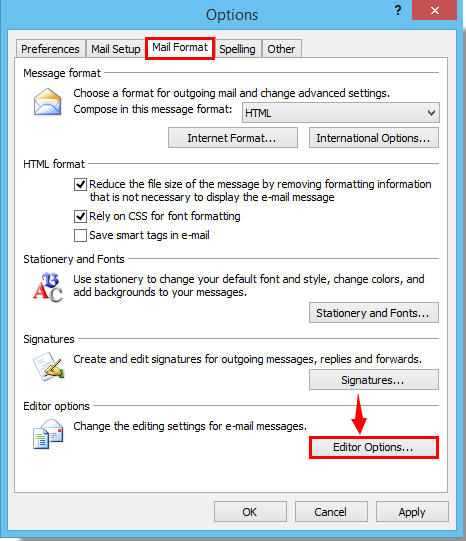 How to show mini toolbar on selection in Outlook?