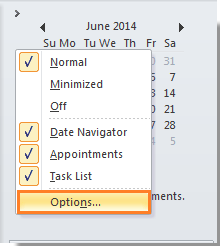 How to view or show multiple calendar months in Outlook Date Navigator?