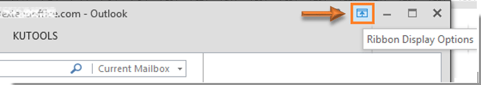 How to show or restore ribbon in Outlook?