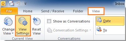 How to sort emails by sender in Outlook?
