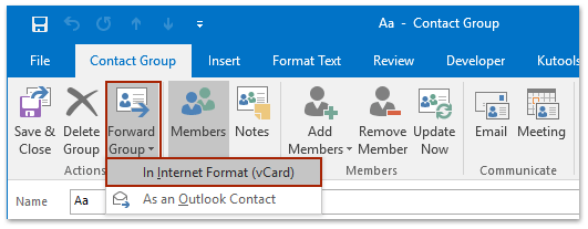 Split distribution list or contact group into groups in Outlook