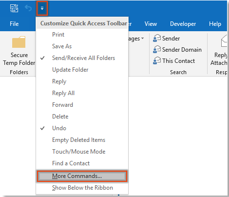 How to view sender’s email address without opening the email in Outlook?