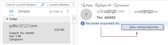 How to view voting results/responses in Outlook?