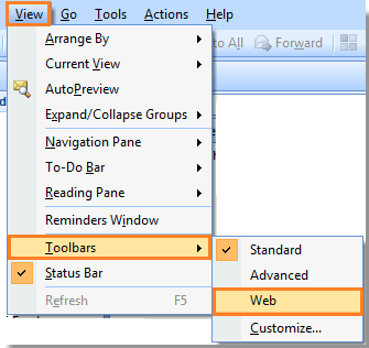 How to view web pages inside Outlook?