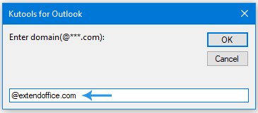 How to export email addresses based on specific domain in Outlook?