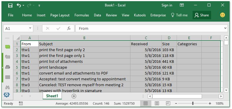 How To Export Emails By Date Range To Excel File Or PST File In Outlook 