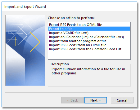How to export emails by date range to Excel file or PST file in Outlook?
