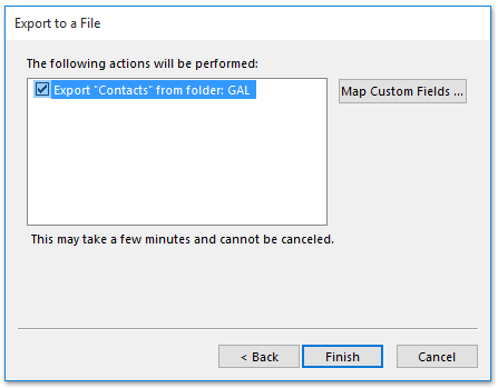 How to export GAL (Global Address List) to CSV file in Outlook?