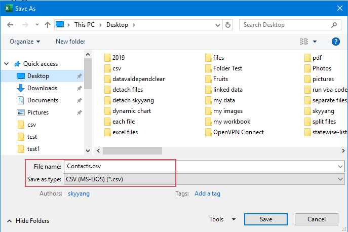 How to extract individual contacts from a contact group in Outlook?
