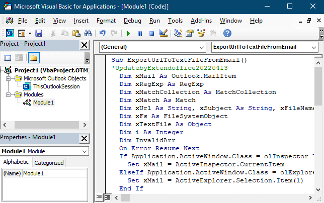 Outlook How To Extract All Urls From One Email