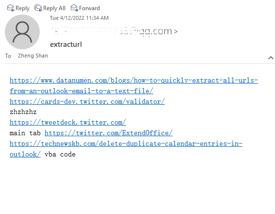 Outlook How To Extract All Urls From One Email
