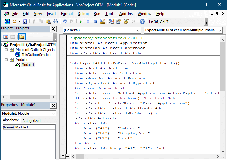 Outlook How To Extract All Urls From One Email