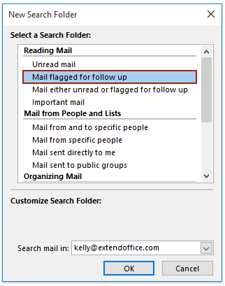 How to filter emails flagged messages in Outlook?