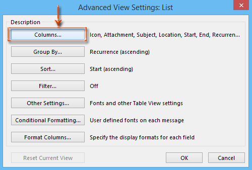 Outlook: find out large appointments with sorting by size