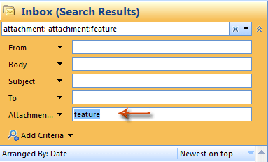 How to find out attachments by file name in Outlook?
