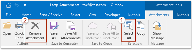 How to find and delete large attachments from emails in Outlook?