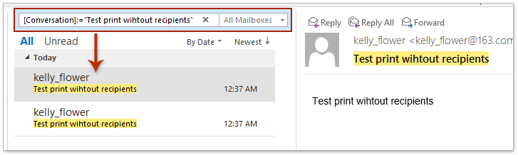 How to find related messages in Outlook?