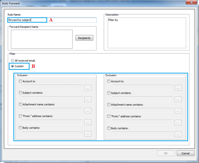 Outlook: Automatically forward emails based on subject