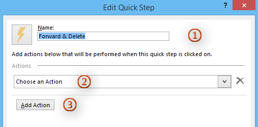How to forward and delete email messages in Outlook?